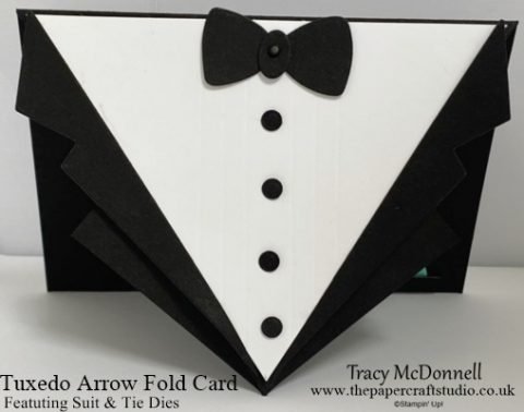 Tuxedo Arrow Fold Card - The Papercraft Studio