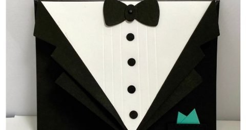 Tuxedo Arrow Fold Card - The Papercraft Studio
